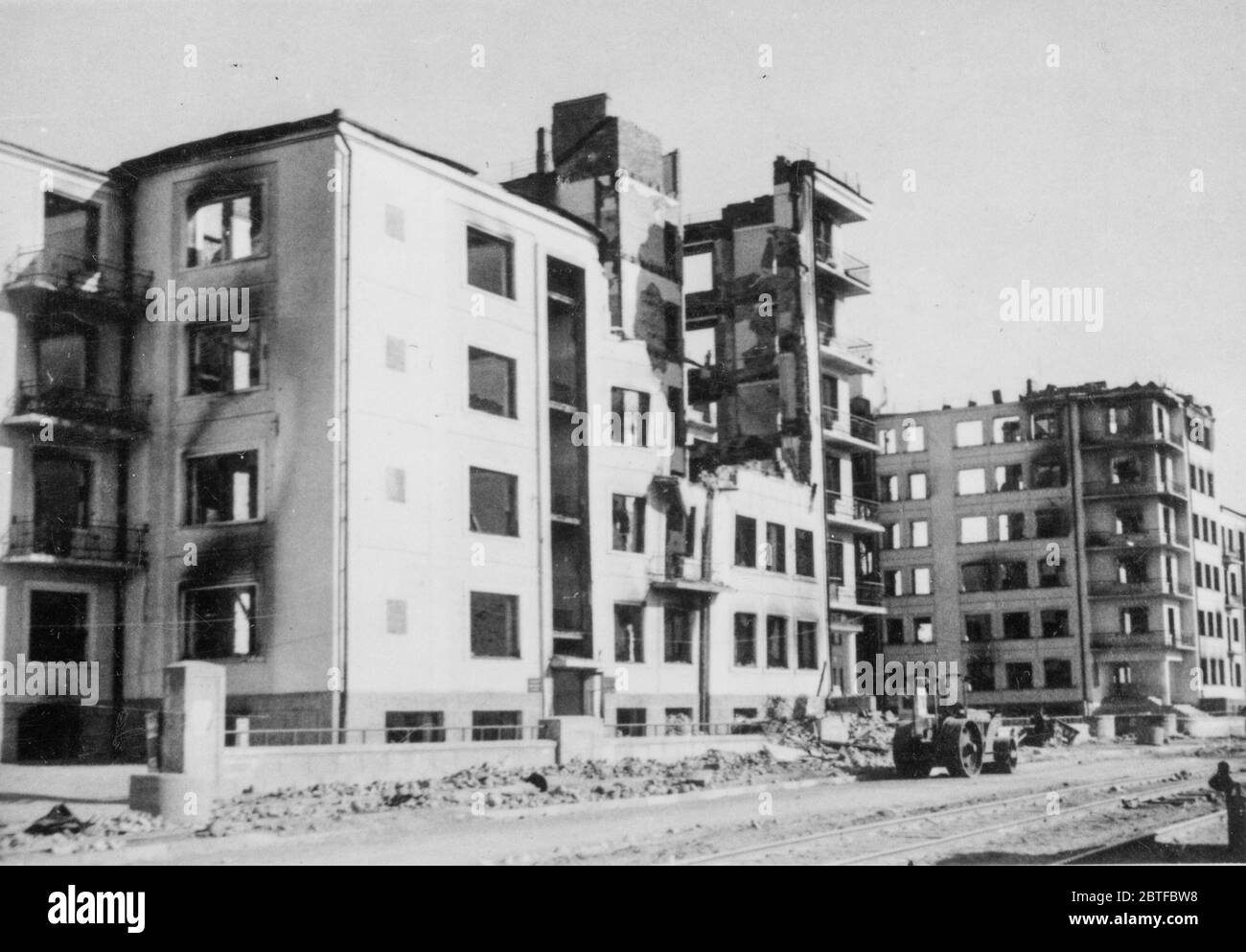 Minsk in ruins Operation Barbarossa - German Invasion of Russia, 1941 ...