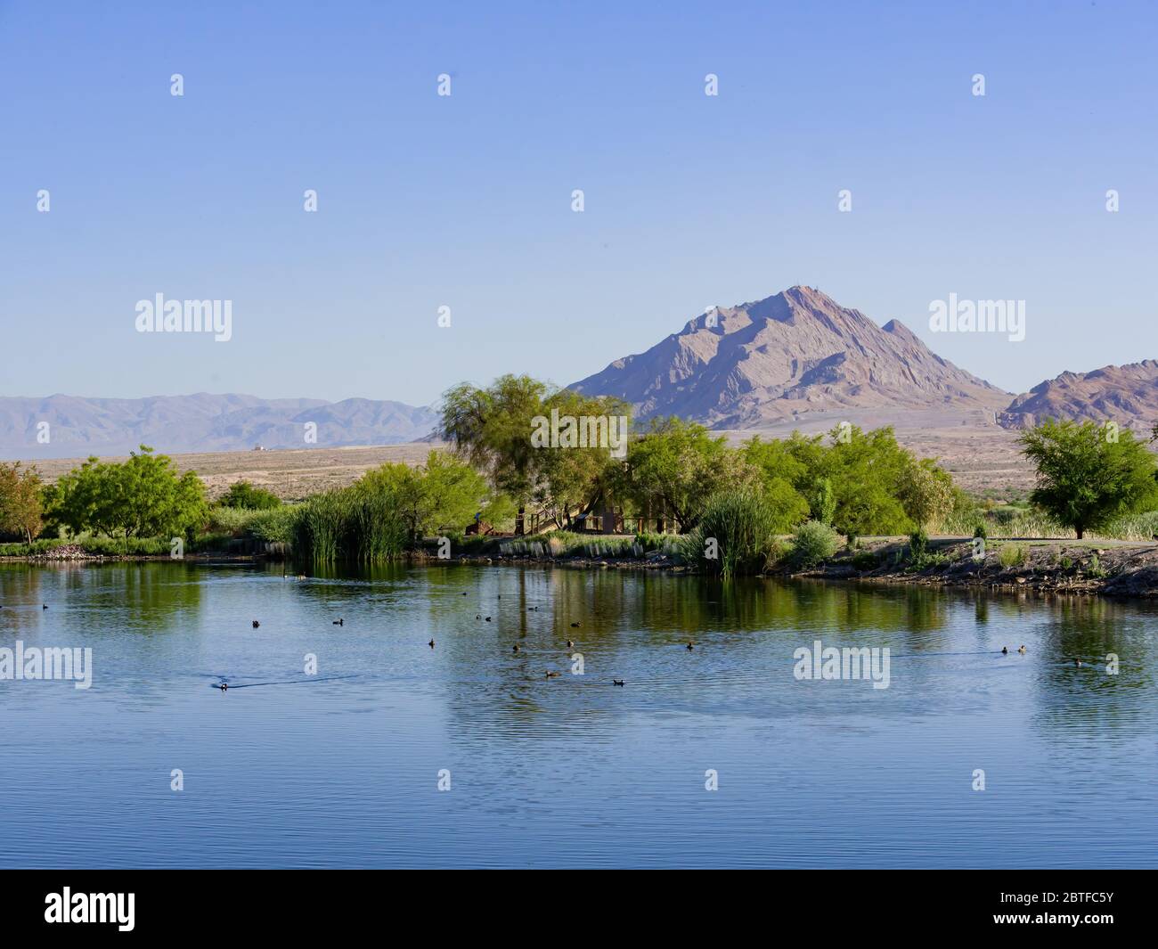 Sunny view of the Frenchman Mountain at Las Vegas, Nevada Stock Photo ...