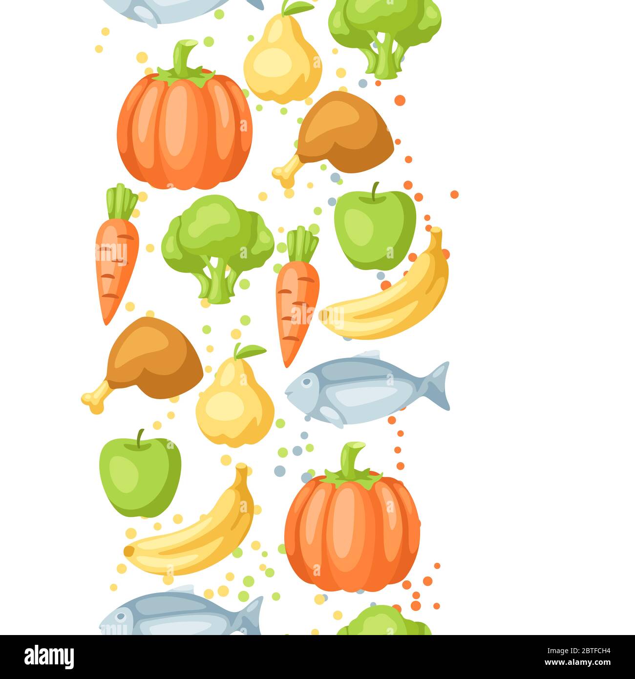 Cartoon food seamless broccoli Stock Vector Images - Alamy