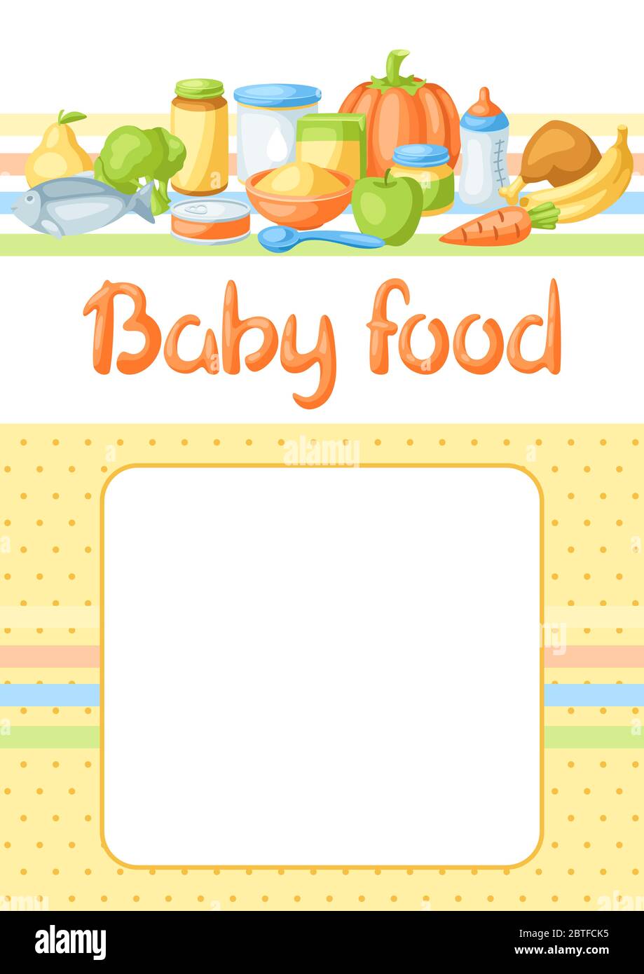 Spoon healthy baby food Stock Vector Images - Alamy