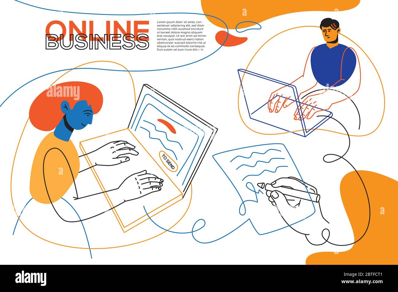 Business email signature design Stock Vector Images - Alamy