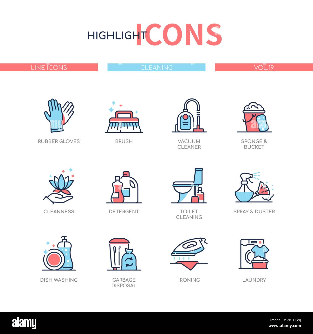 Garbage vector icons web hi-res stock photography and images - Alamy