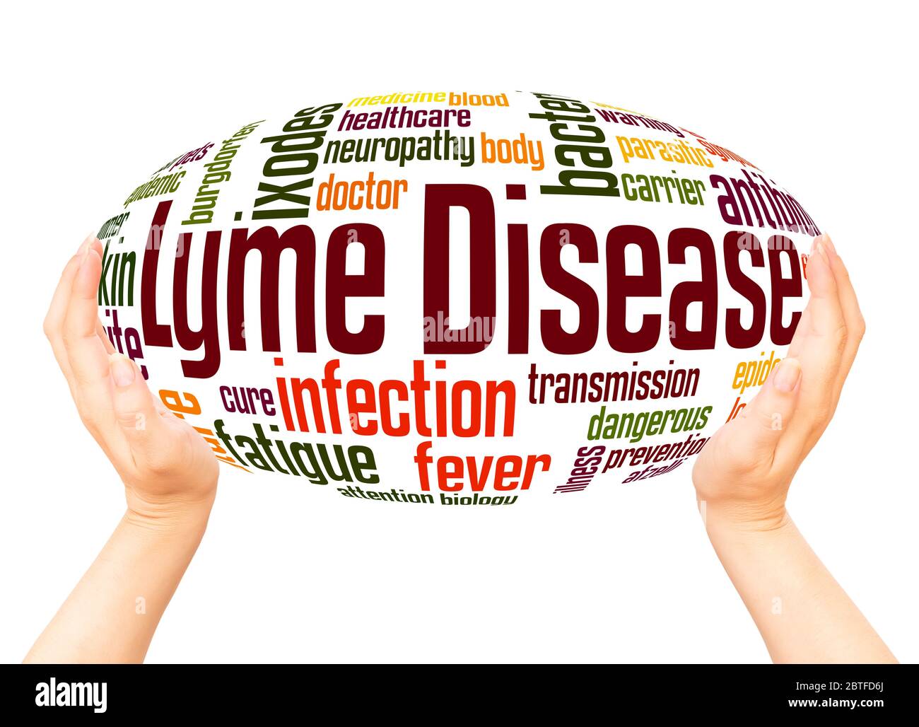 Lyme disease word hand sphere cloud concept on white background Stock ...