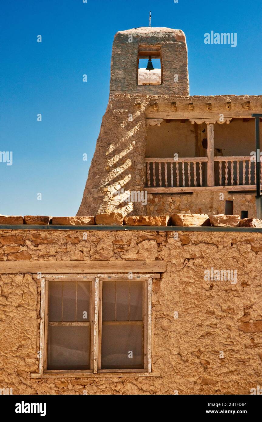 Detail of church in Acoma Pueblo (Sky City), Native American pueblo on ...