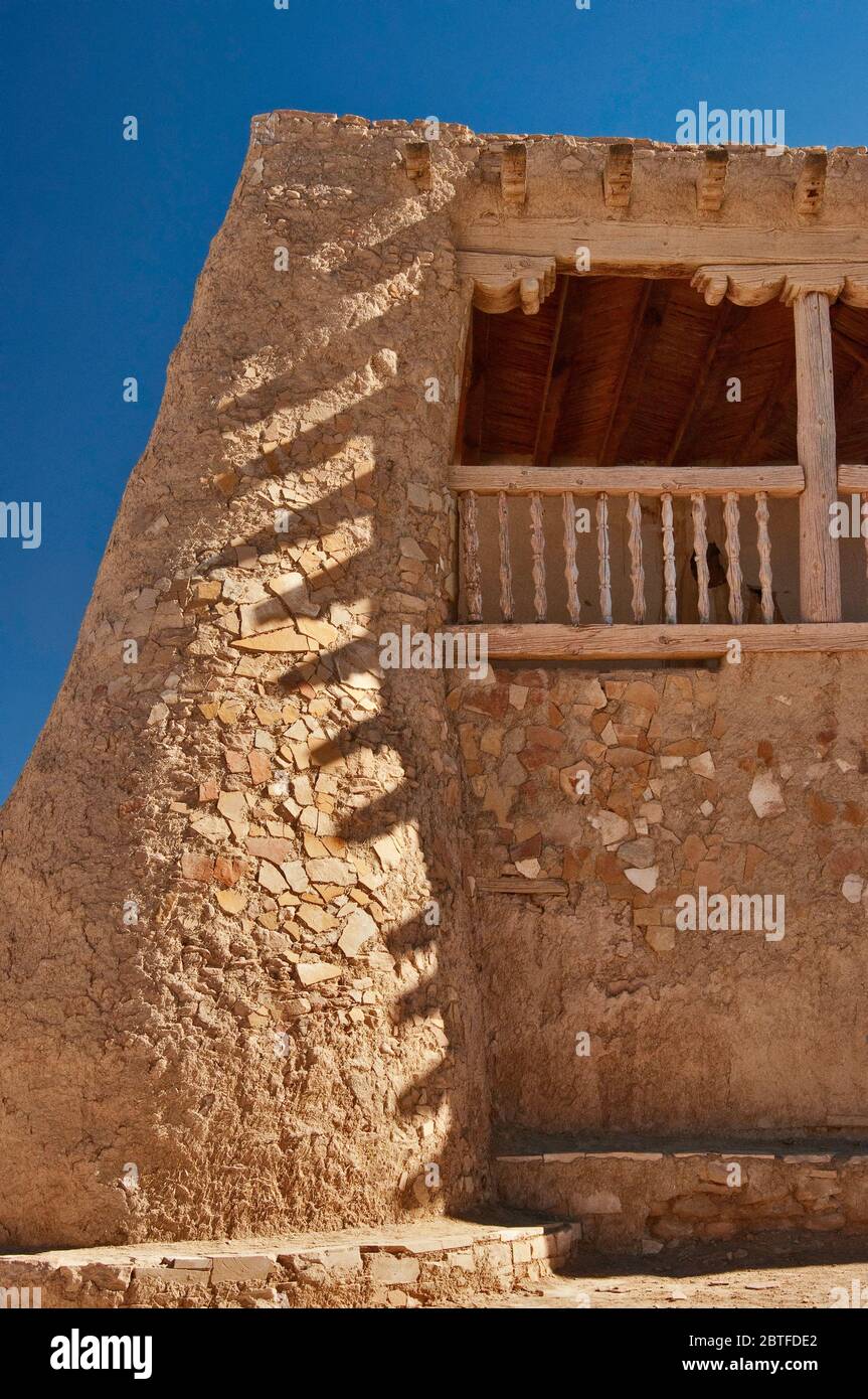 Detail of church in Acoma Pueblo (Sky City), Native American pueblo on ...