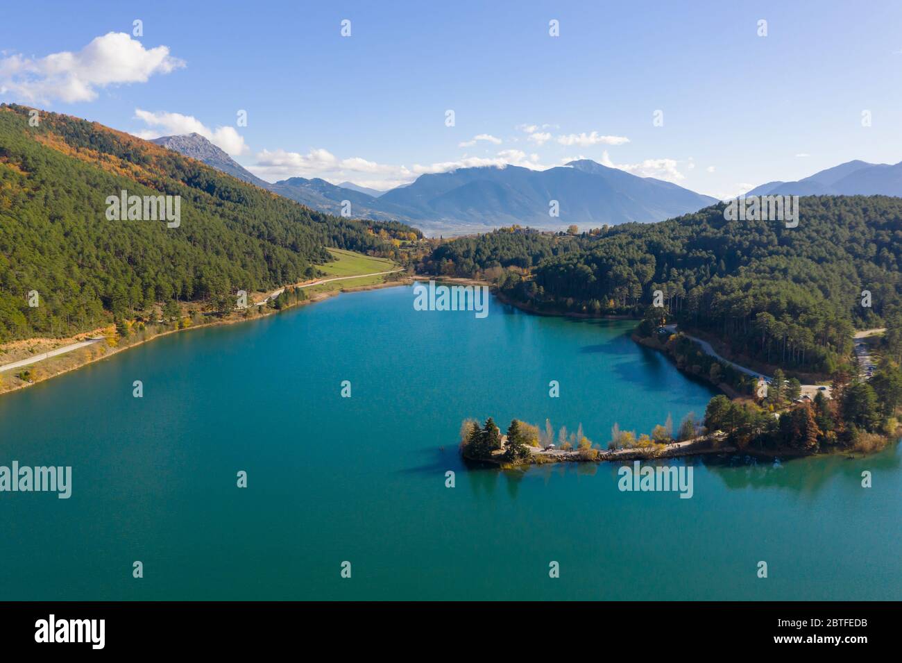 Aerial view of Lake Doxa in Peloponnese, Greece Stock Photo - Alamy