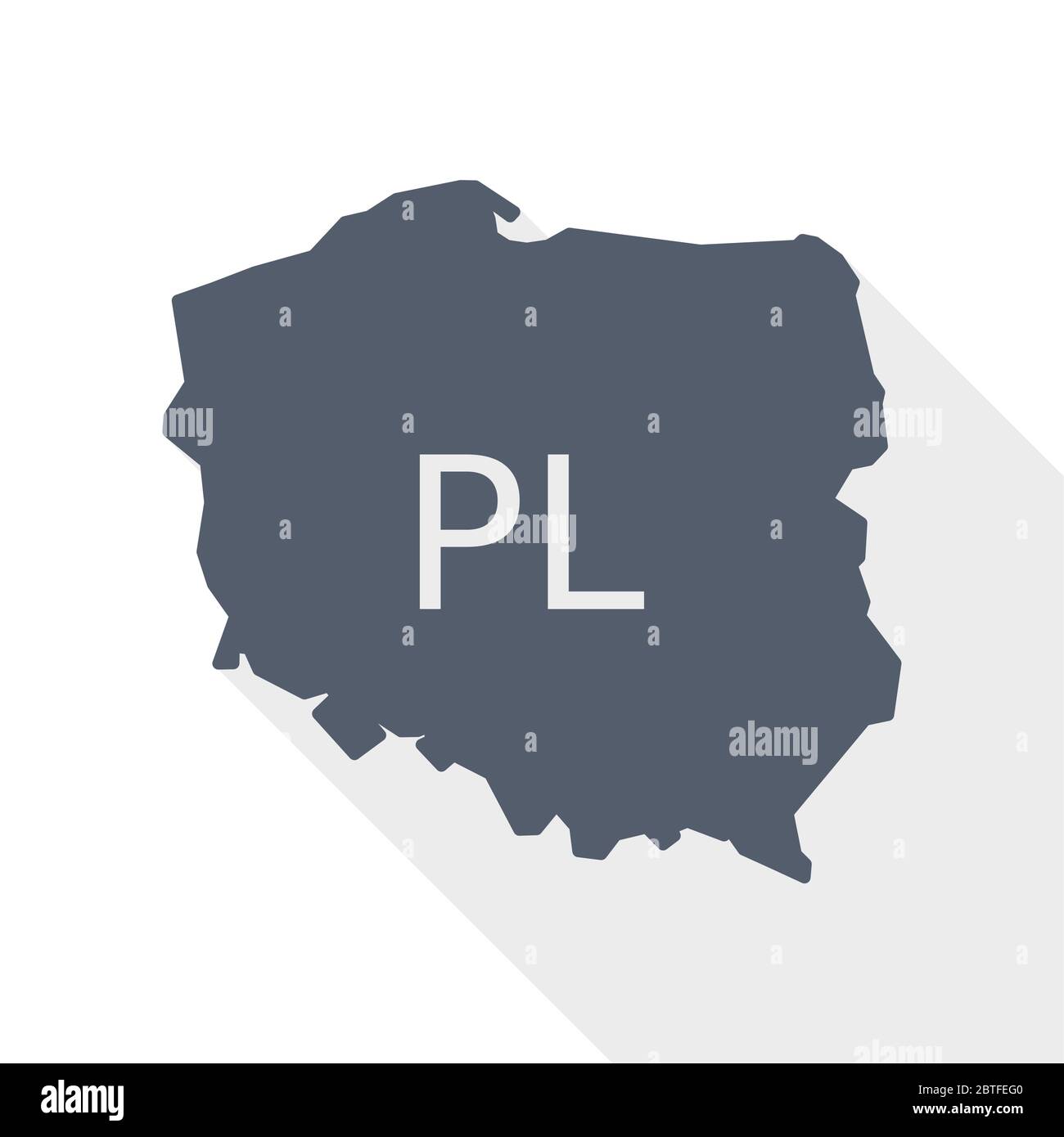 Map of Poland flat design vector icon Stock Vector Image & Art - Alamy