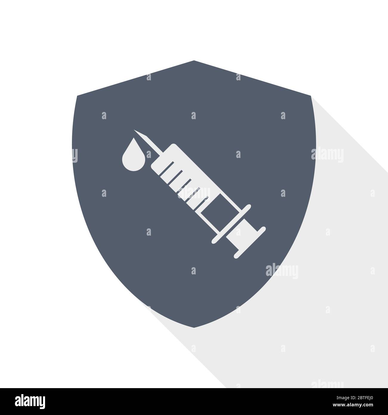 Vaccine shield concept flat design vector icon Stock Vector Image & Art ...