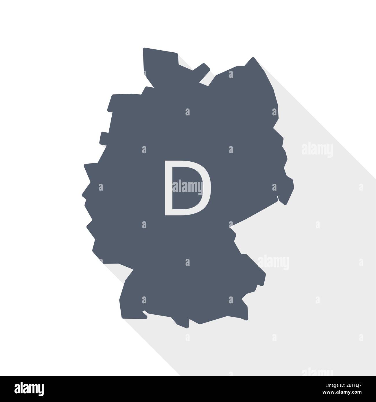 Map of Germany flat design vector icon Stock Vector Image & Art - Alamy