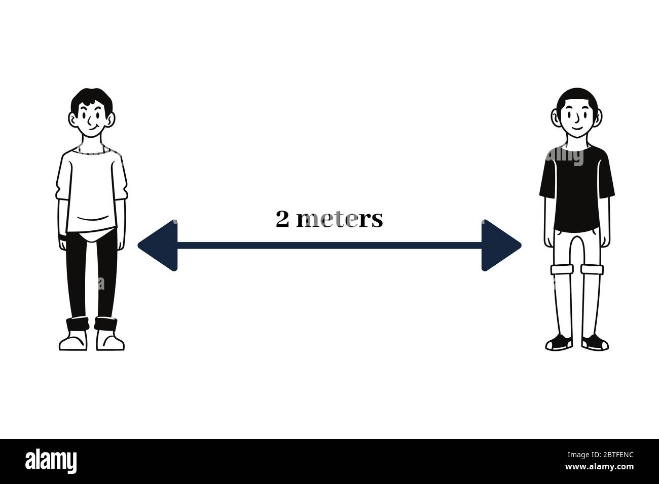 Meters minimum distance Cut Out Stock Images & Pictures - Alamy