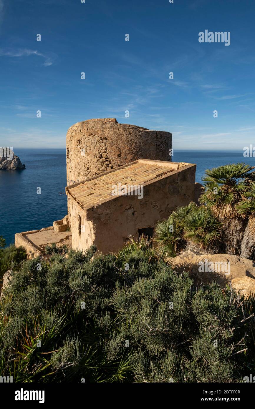 Cala en Basset Tower, 16th century, Andratx, Mallorca, Balearic Islands ...