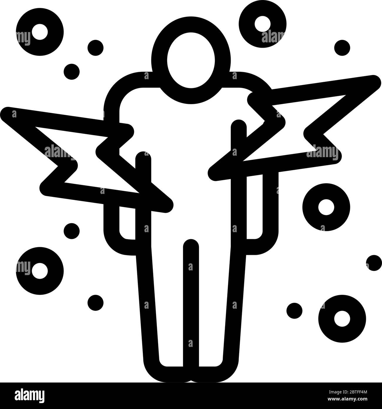 strikes on human immunity icon vector outline illustration Stock Vector ...