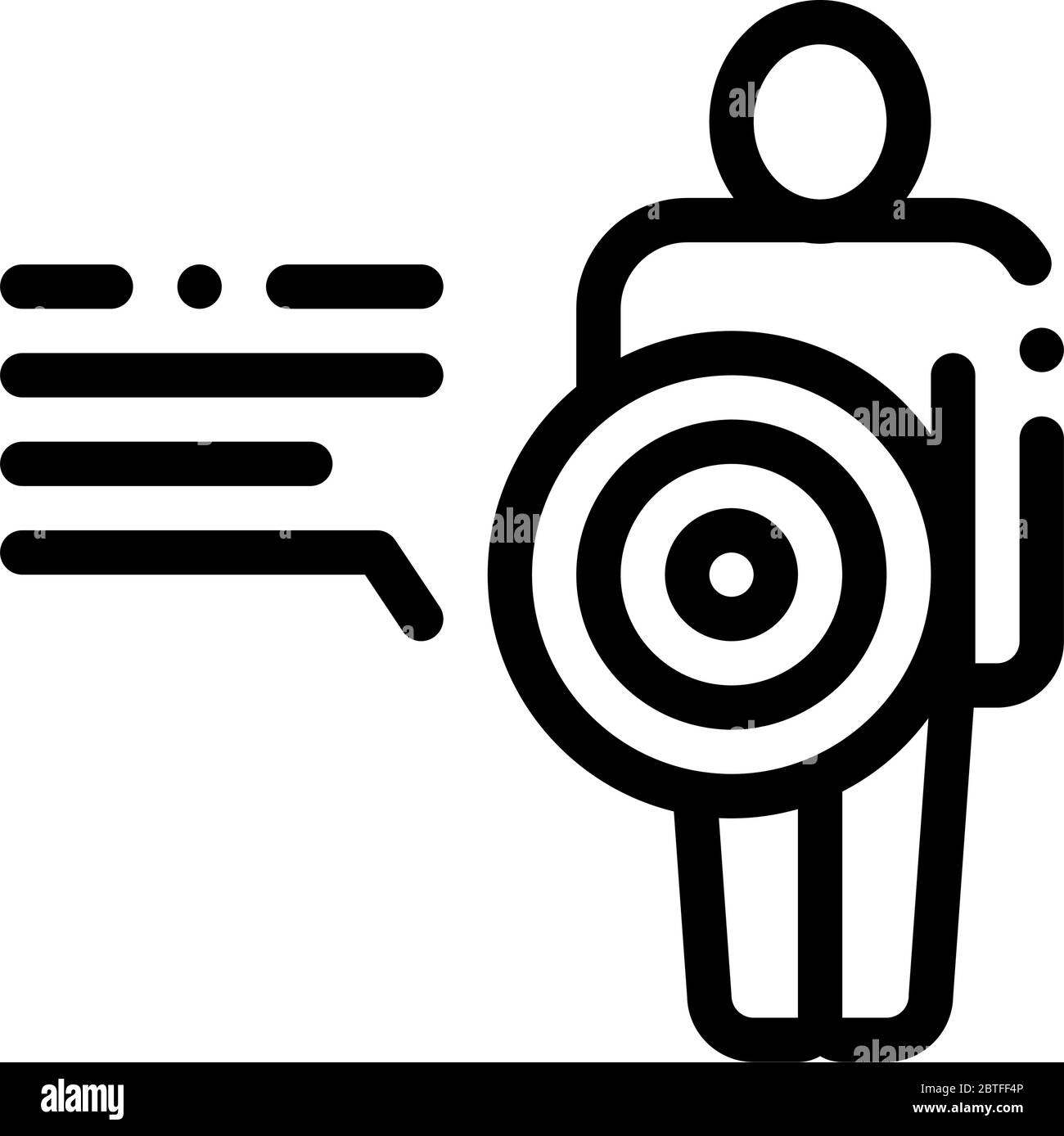 human pain point parsing icon vector outline illustration Stock Vector ...