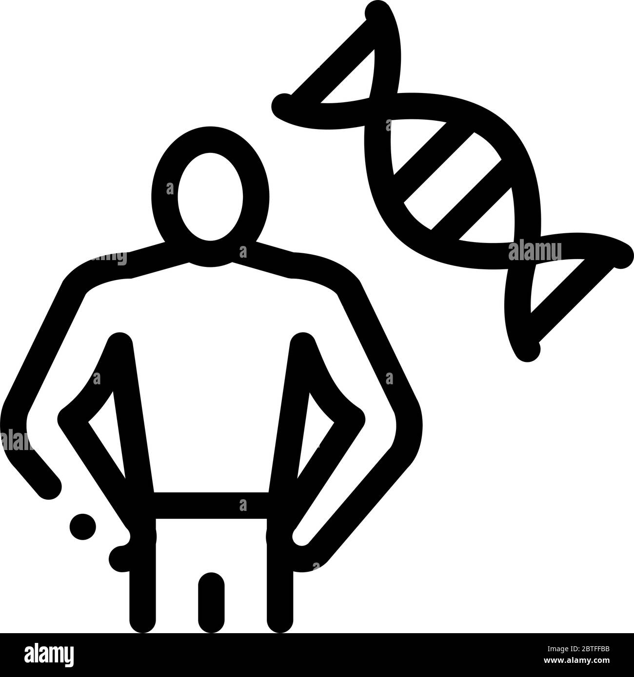 healthy human blood dna icon vector outline illustration Stock Vector ...