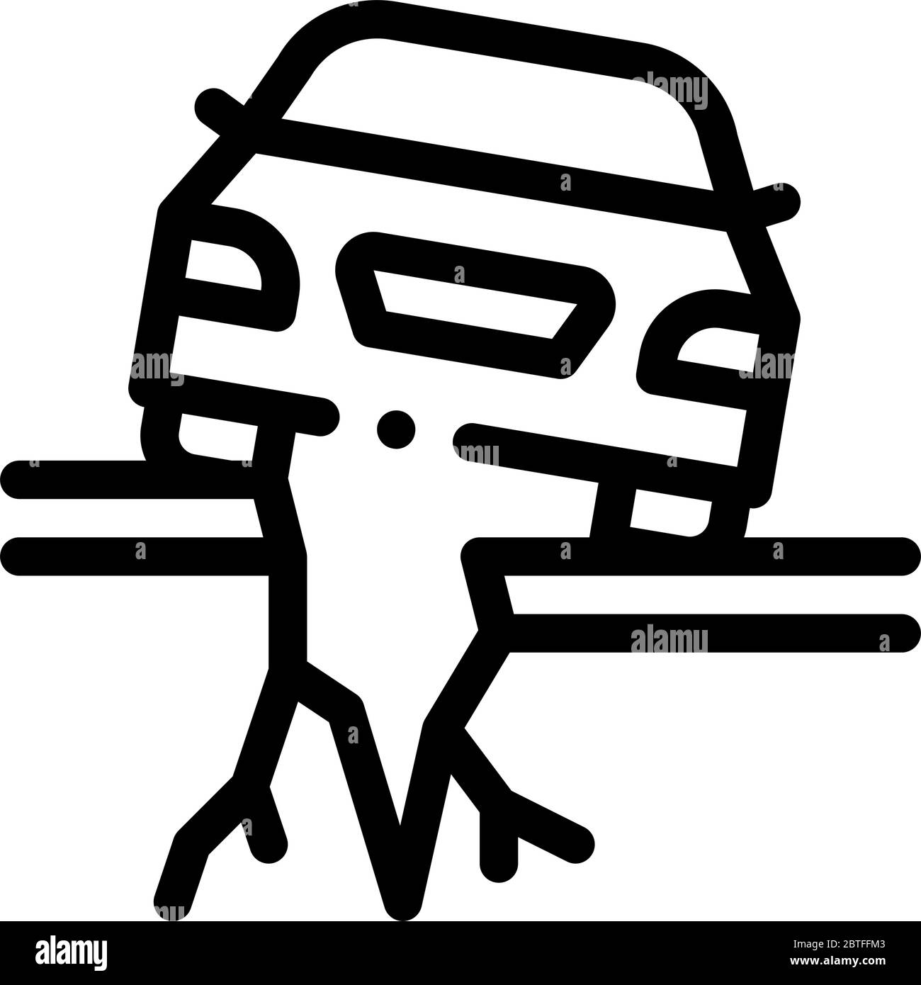 earthquake under car icon vector outline illustration Stock Vector ...