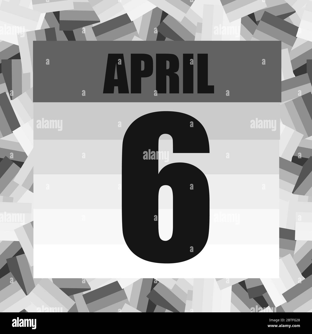 April 6 icon. For planning important day. Sixth of april. Banner for ...
