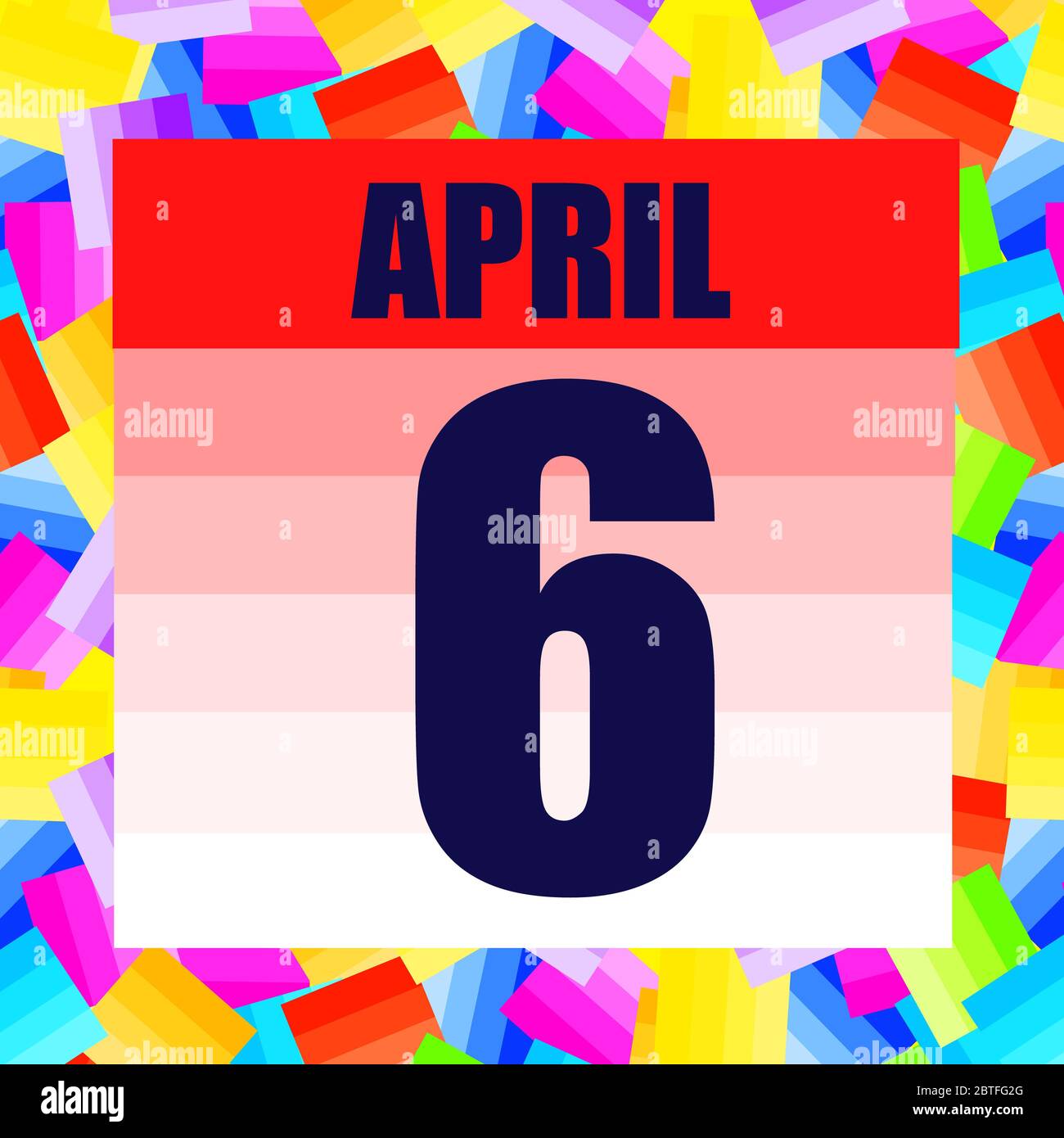 April 6 icon. For planning important day. Sixth of april. Banner for ...