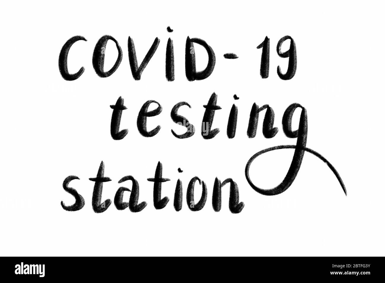 Covid 19 testing station sign Cut Out Stock Images & Pictures - Alamy