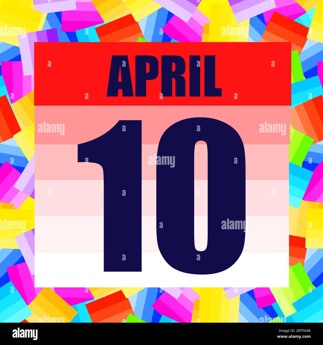 April 10 icon. For planning important day. Tenth of April. Banner for ...