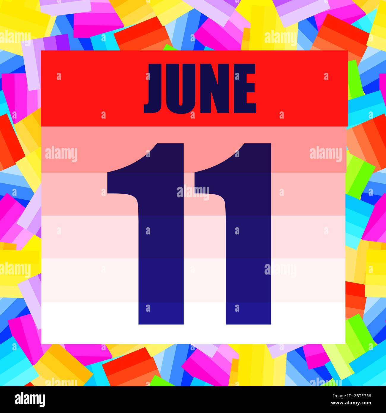 June 11 icon. For planning important day. Banner for holidays and ...