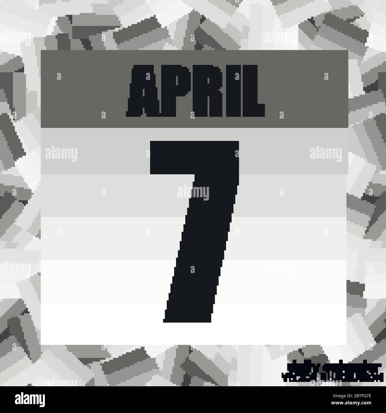 April 7 icon. For planning important day. April 7th. Banner for ...