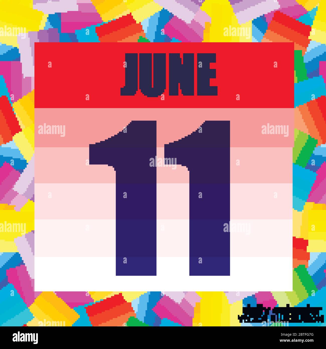 June 11 icon. For planning important day. Banner for holidays and ...