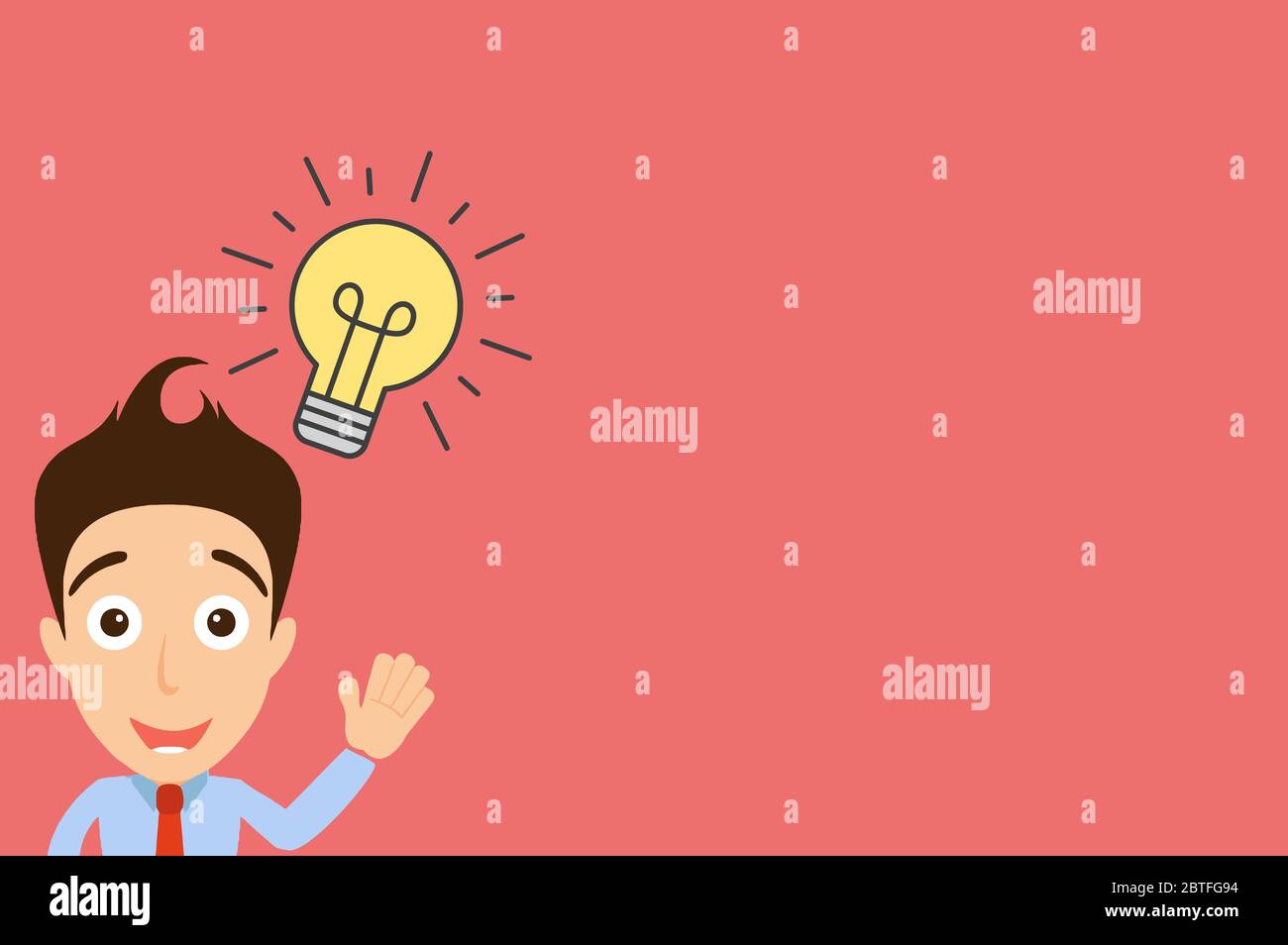 Cartoon illustration man raising hand hi-res stock photography and ...