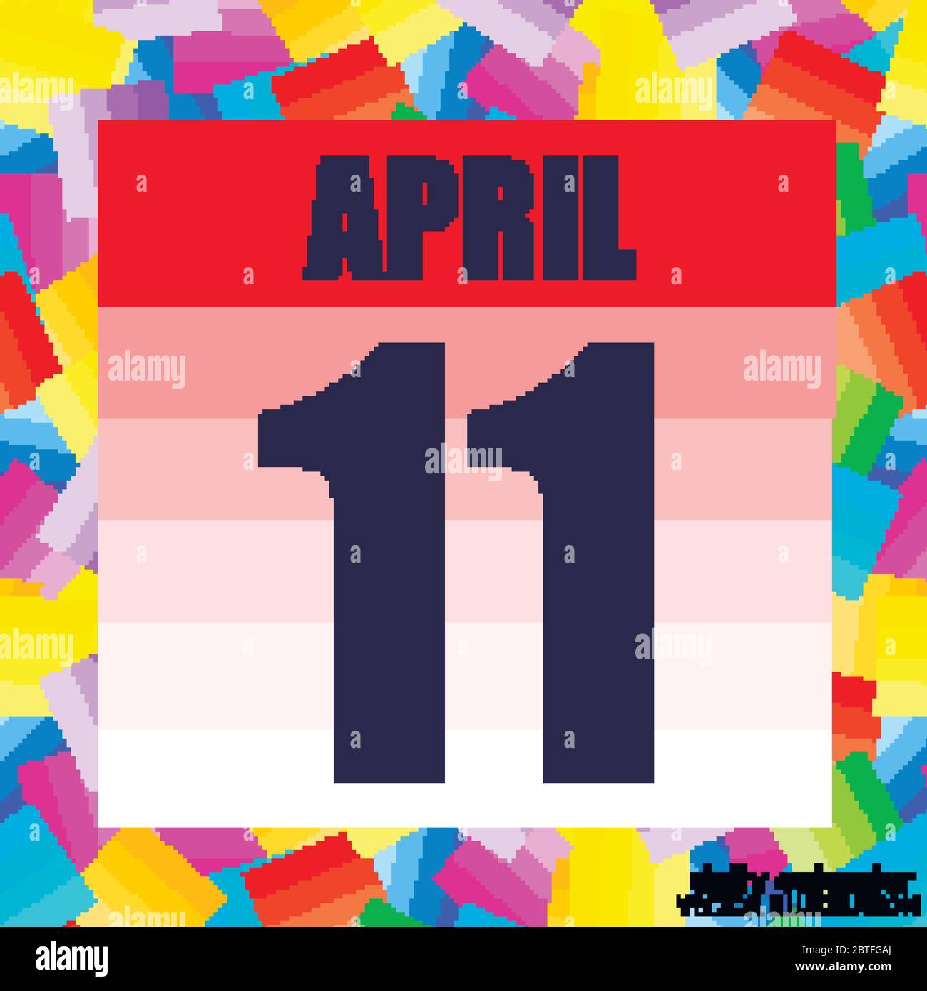 April 11 icon. For planning important day. April 11 illustration ...