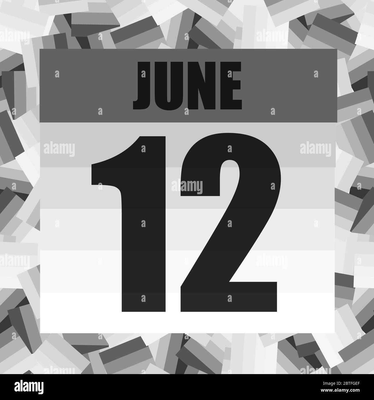 12 june calendar Black and White Stock Photos & Images - Alamy