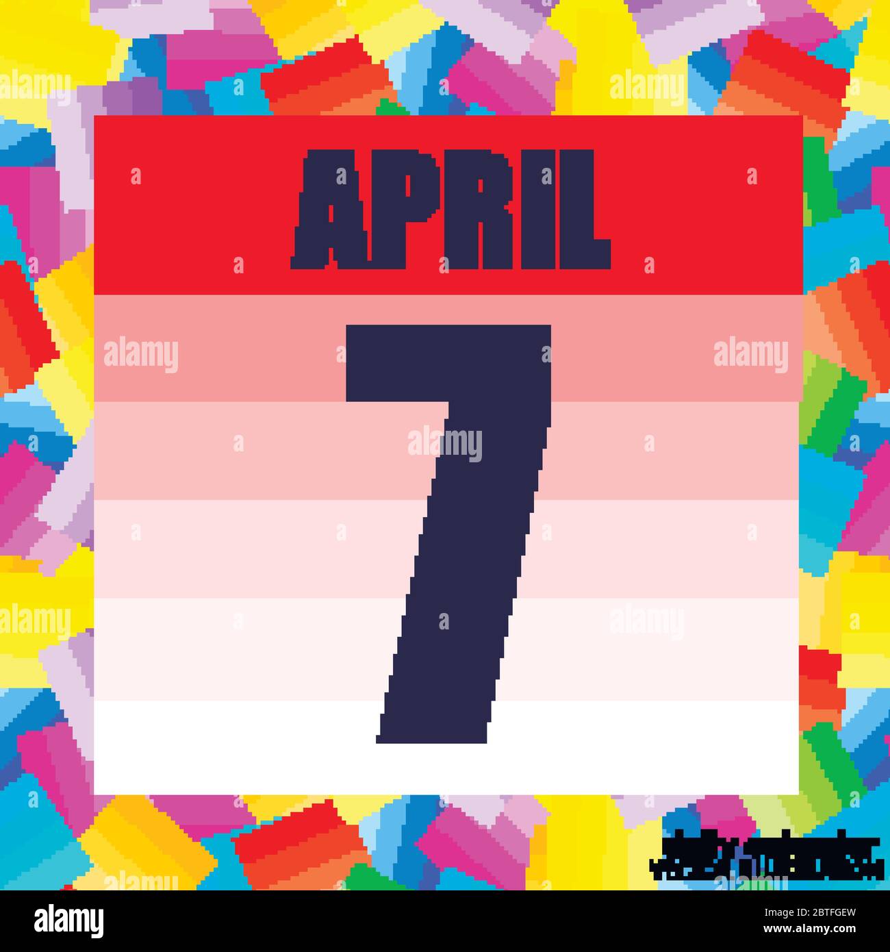 April 7 icon. For planning important day. April 7th. Banner for ...