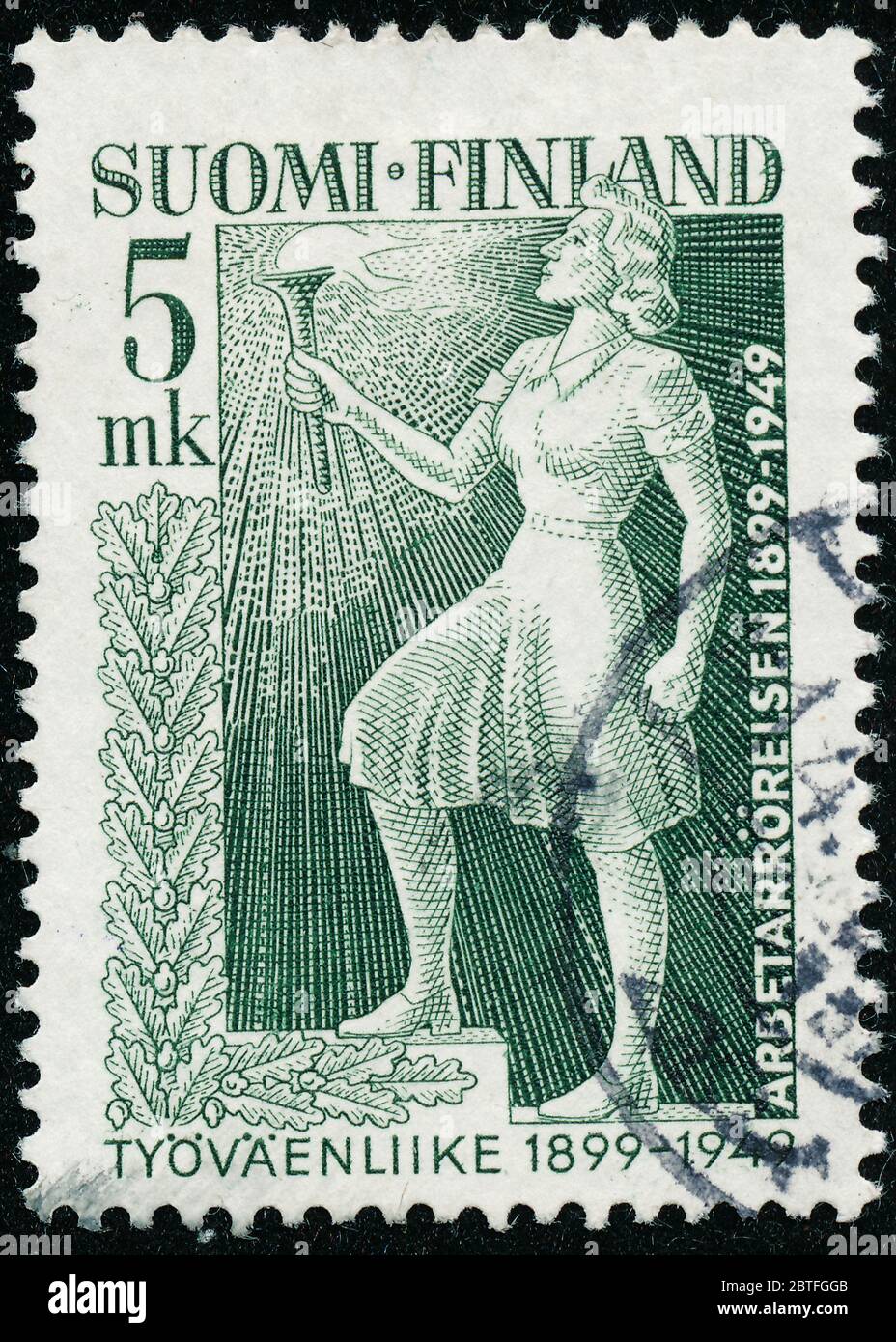 POLTAVA, UKRAINE - May 25, 2020. Vintage stamp printed in Finland circa ...