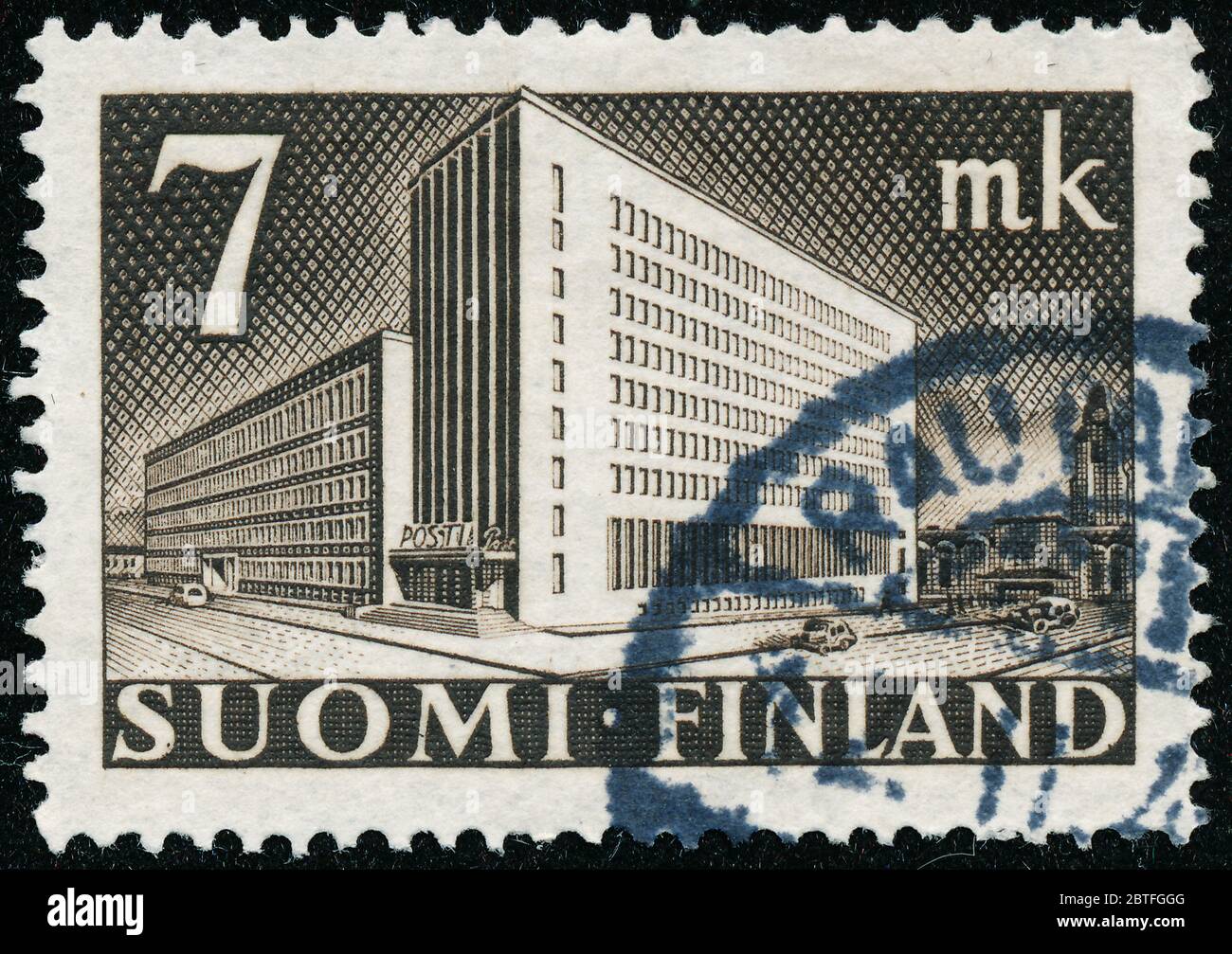 POLTAVA, UKRAINE - May 25, 2020. Vintage stamp printed in Finland circa ...