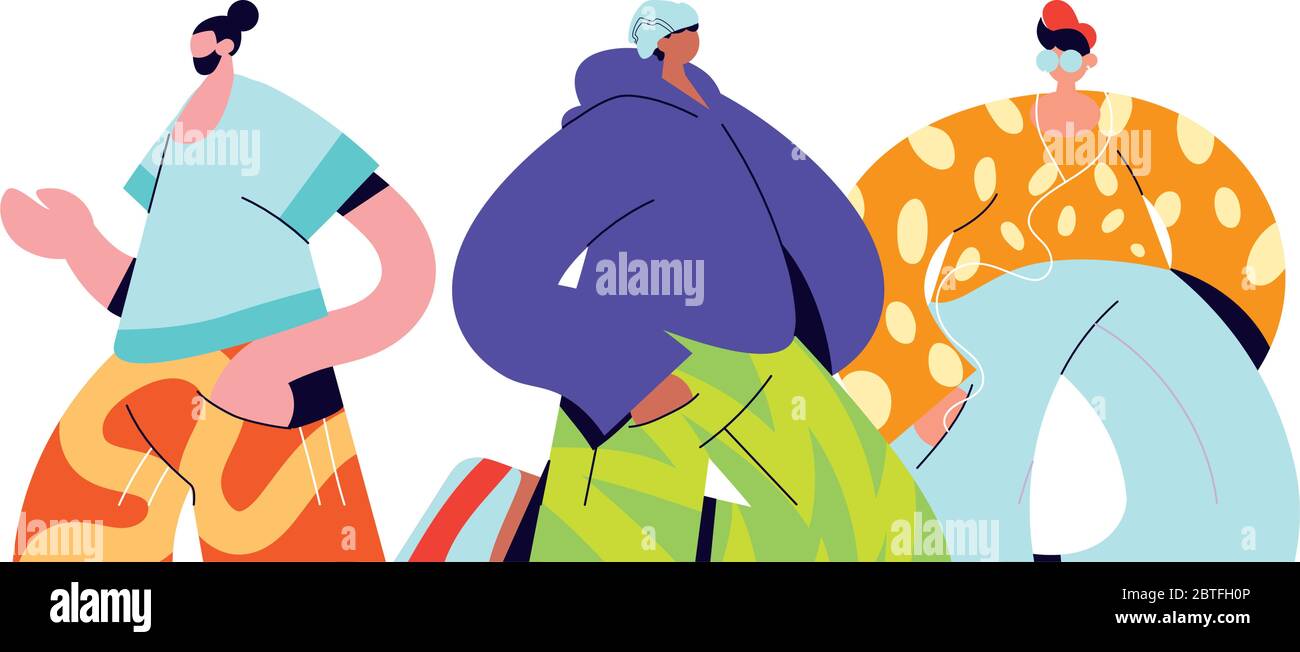 Urban men cartoons with casual cloth design, Boy male person people ...