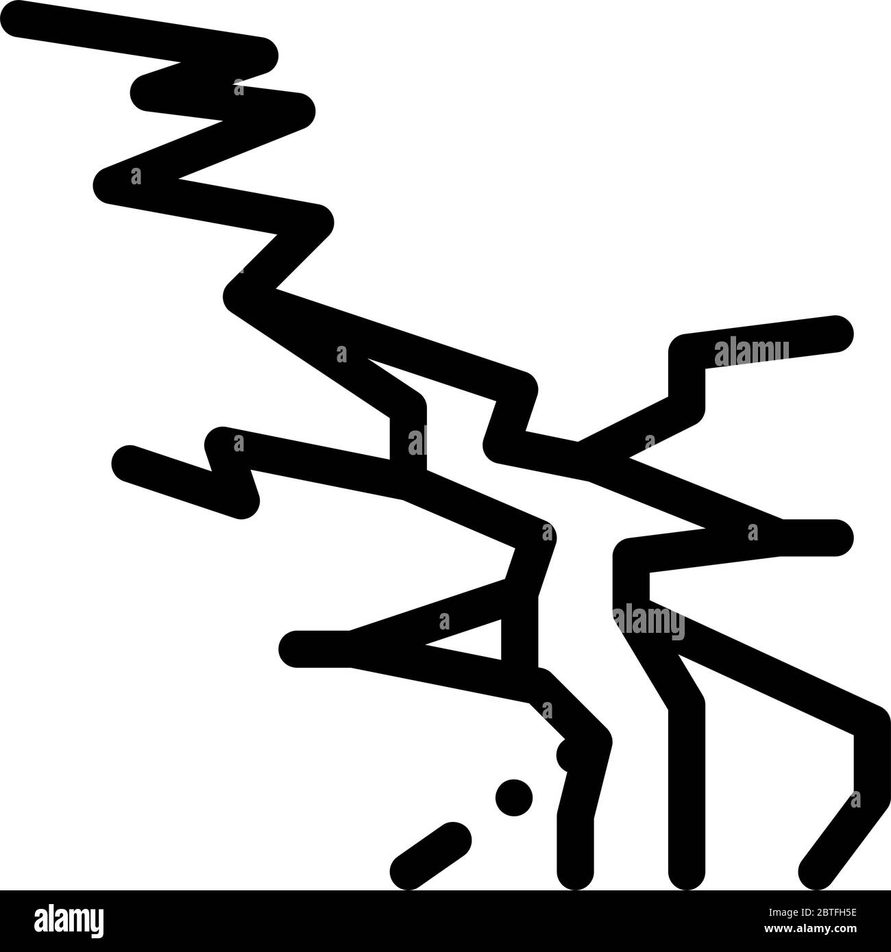 ground fault earthquakes icon vector illustration Stock Vector Image ...