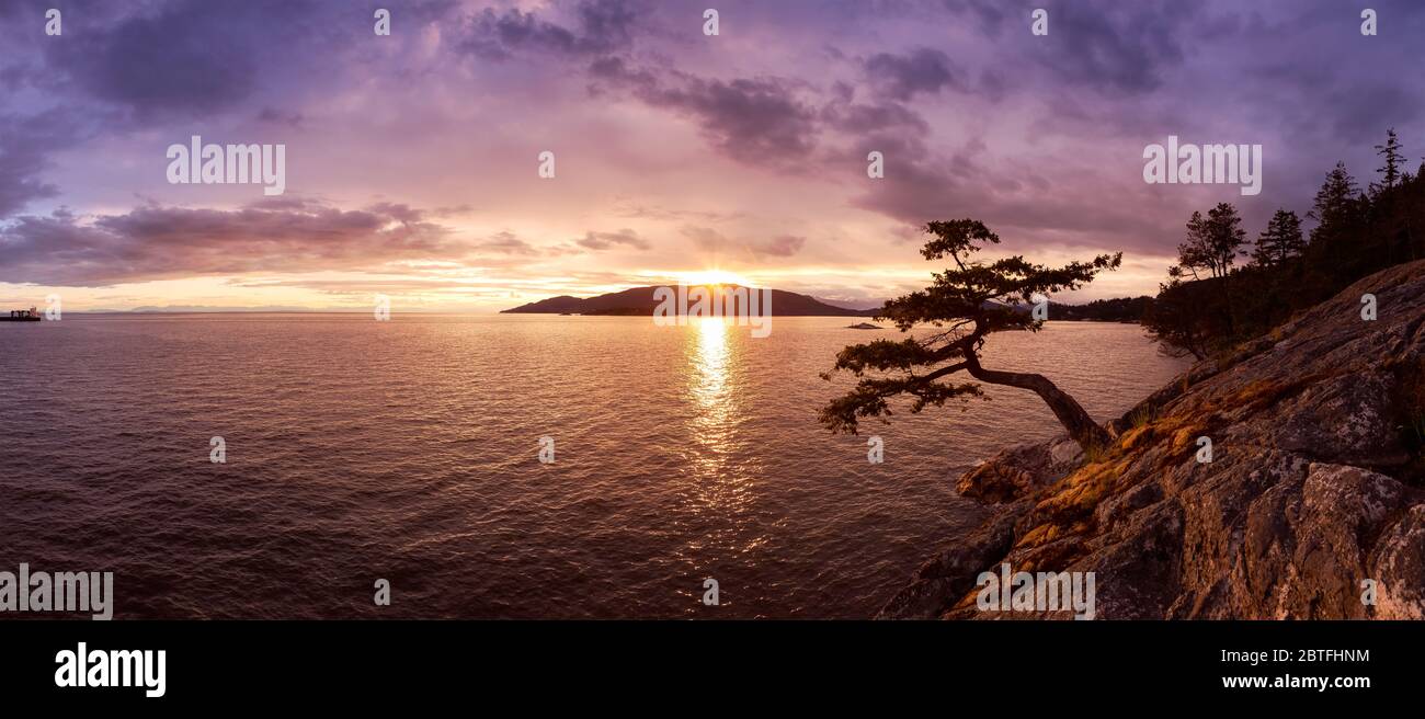 Beautiful Panoramic View of Howe Sound and Rocky Coast Stock Photo - Alamy