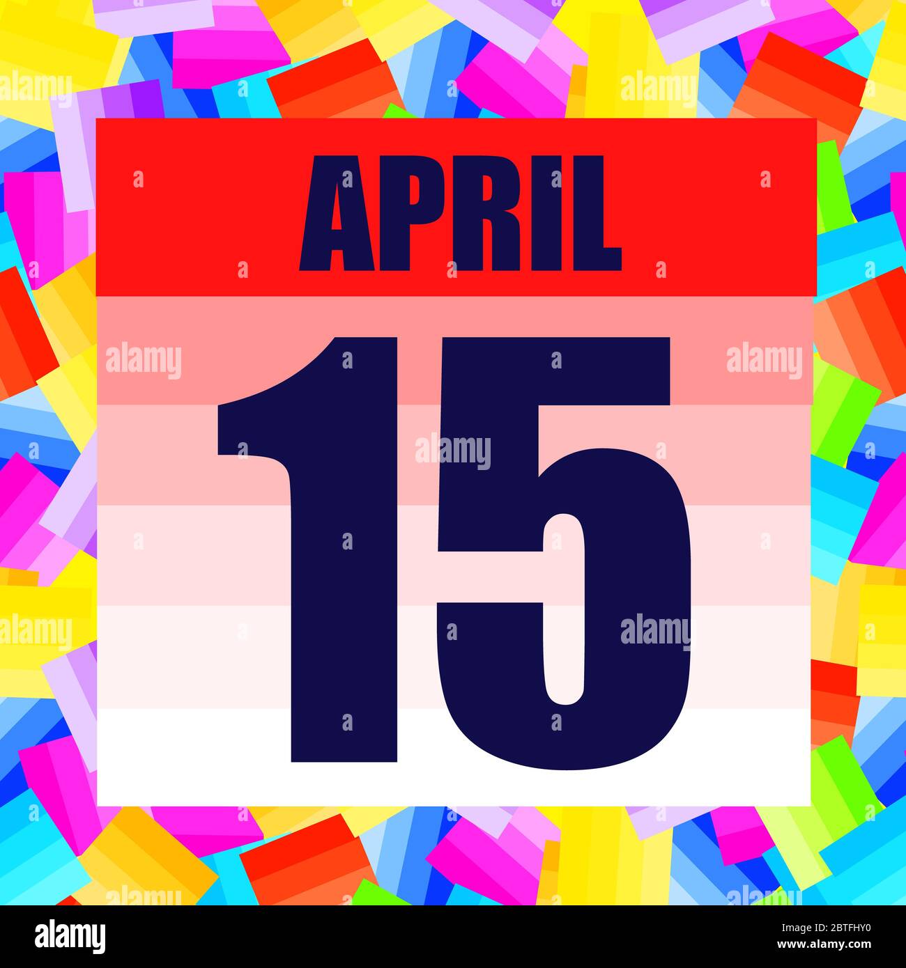 April 15 icon. For planning important day. The fifteenth of april ...