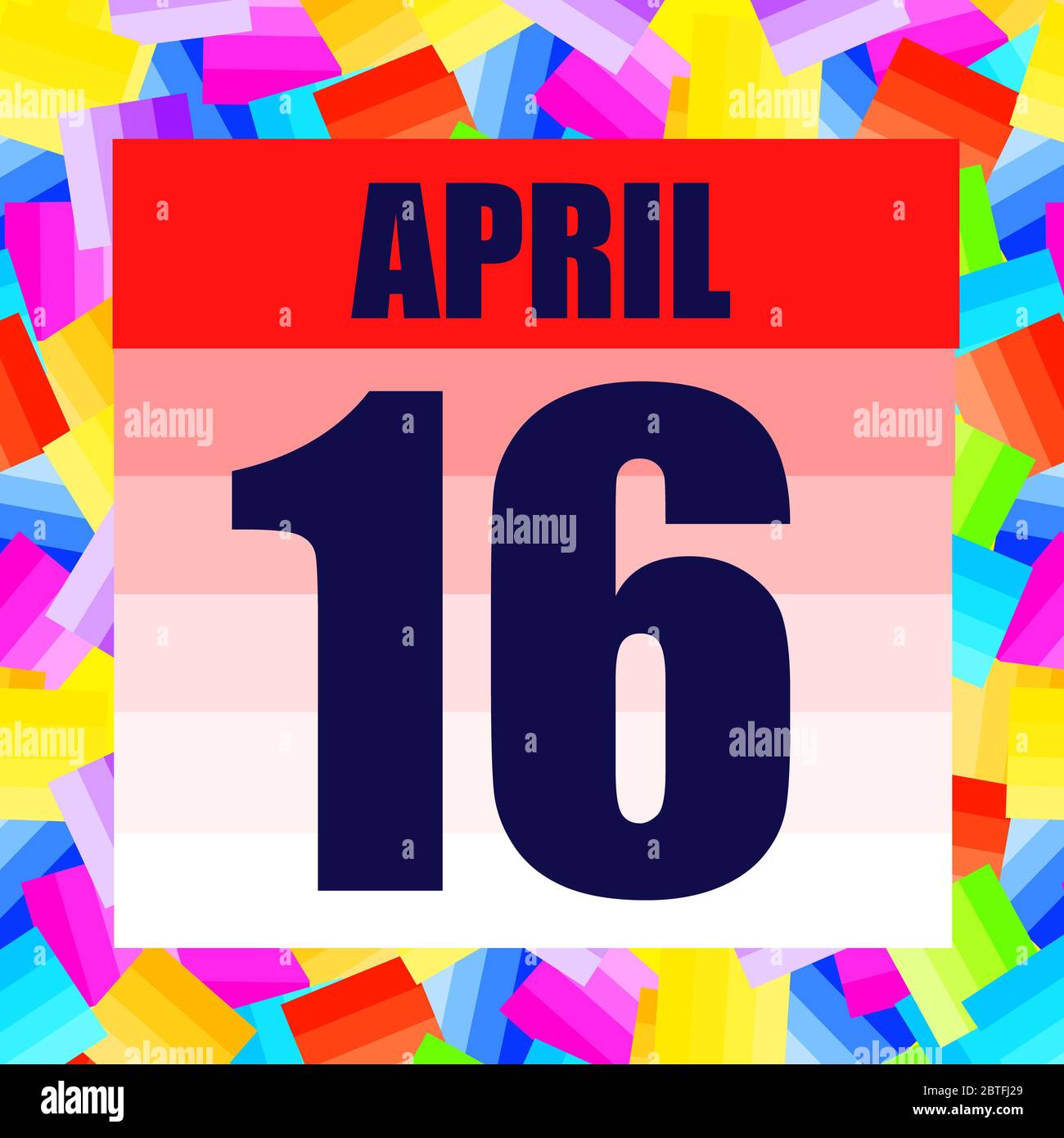April 16 icon. For planning important day. Banner for holidays and ...