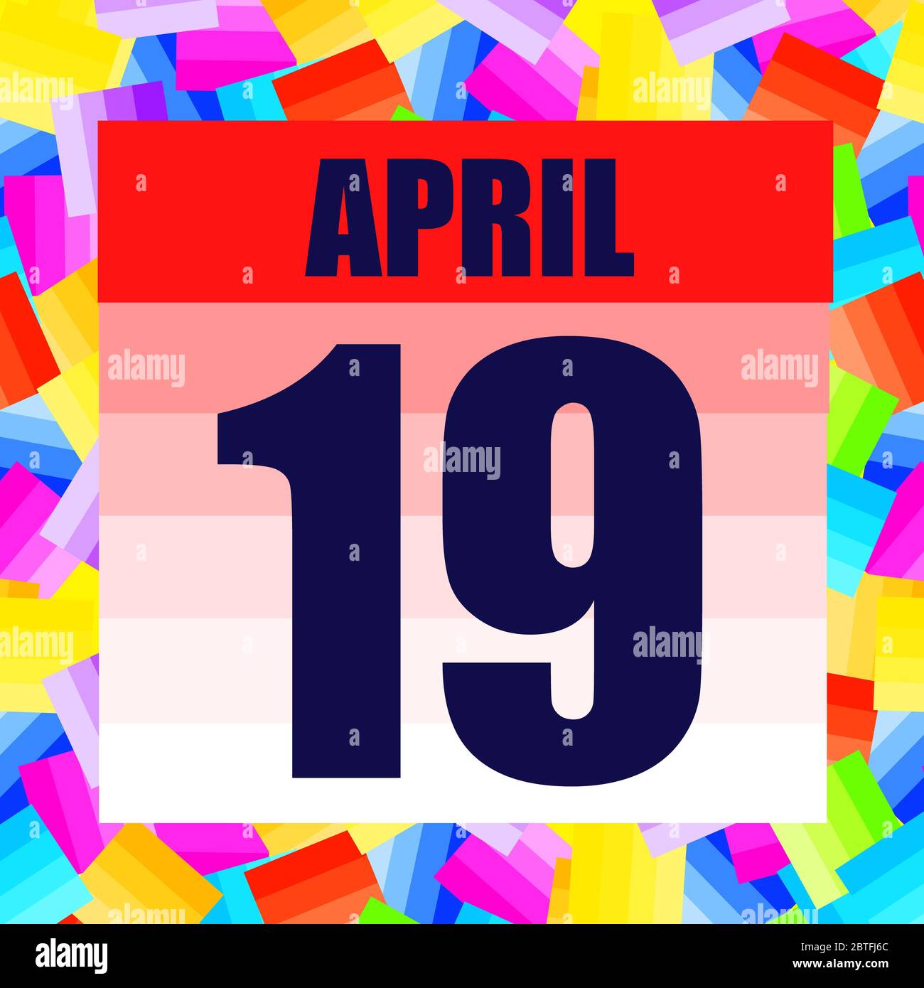April 19 icon. For planning important day. Banner for holidays and ...
