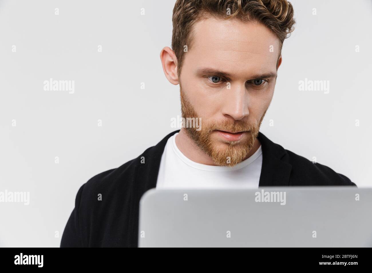 Image closeup handsome focused hi-res stock photography and images - Alamy