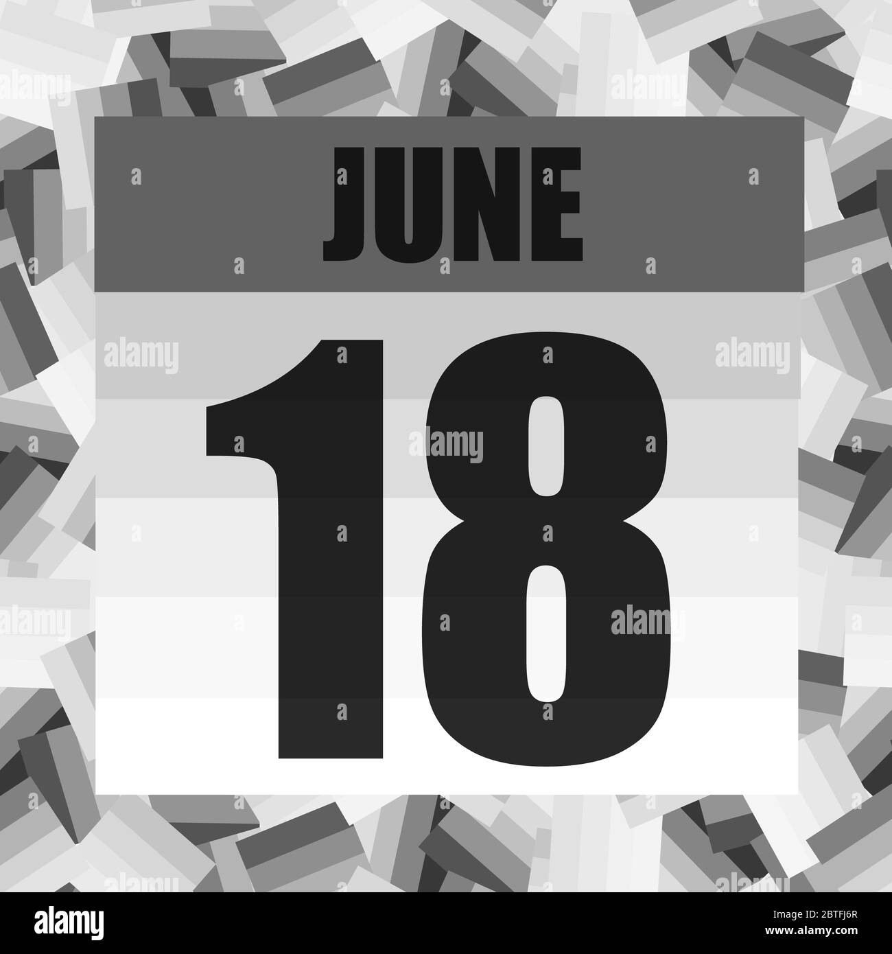 June 18 icon. For planning important day. Banner for holidays and ...