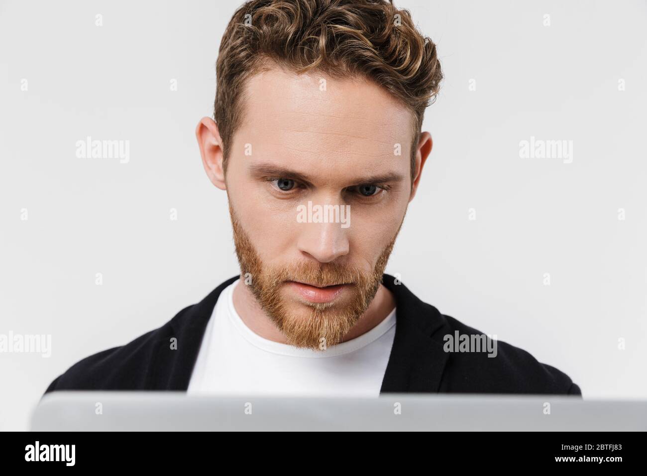 Image closeup handsome focused hi-res stock photography and images - Alamy