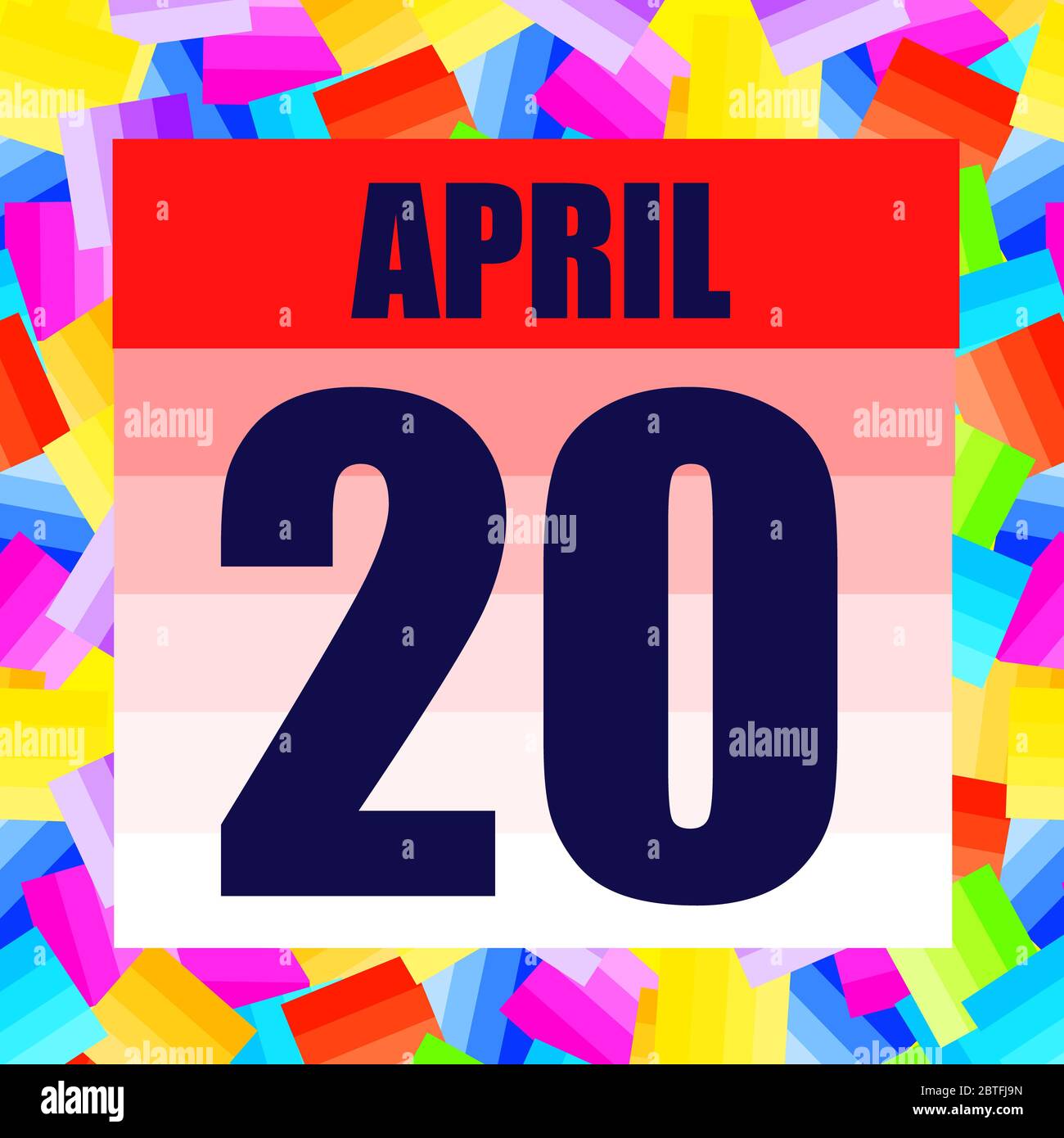 April 20 icon. For planning important day. Banner for holidays and ...