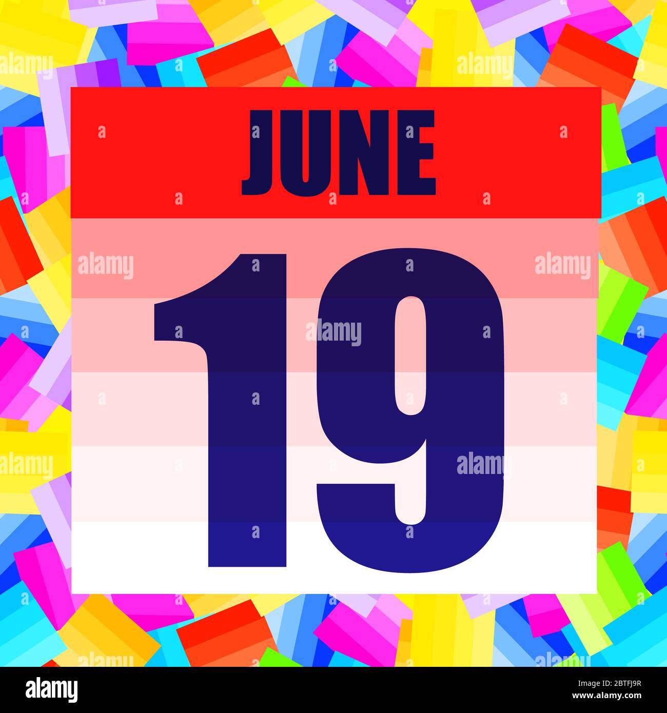 June 19 icon. For planning important day. Banner for holidays and ...