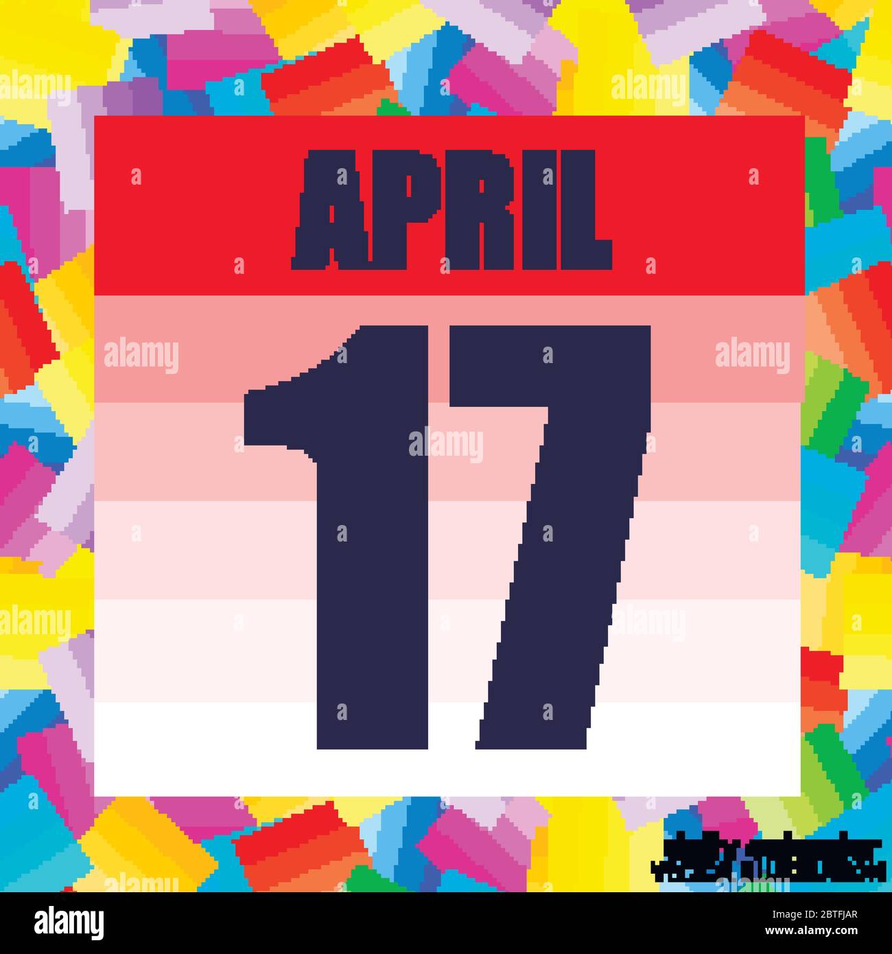April 17 icon. For planning important day. Banner for holidays and ...