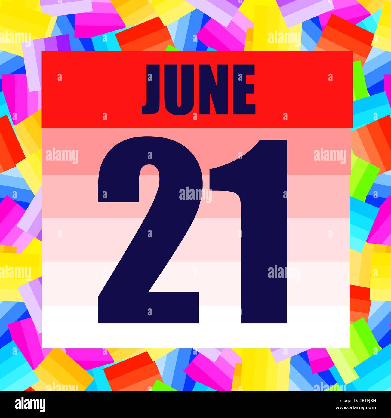 June 21 icon. For planning important day. Banner for holidays and ...