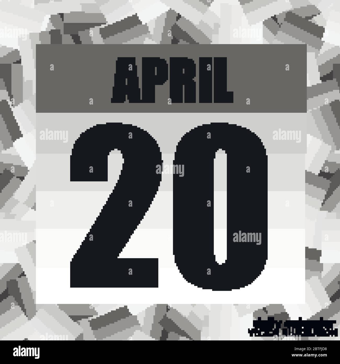 April 20 icon. For planning important day. Banner for holidays and ...