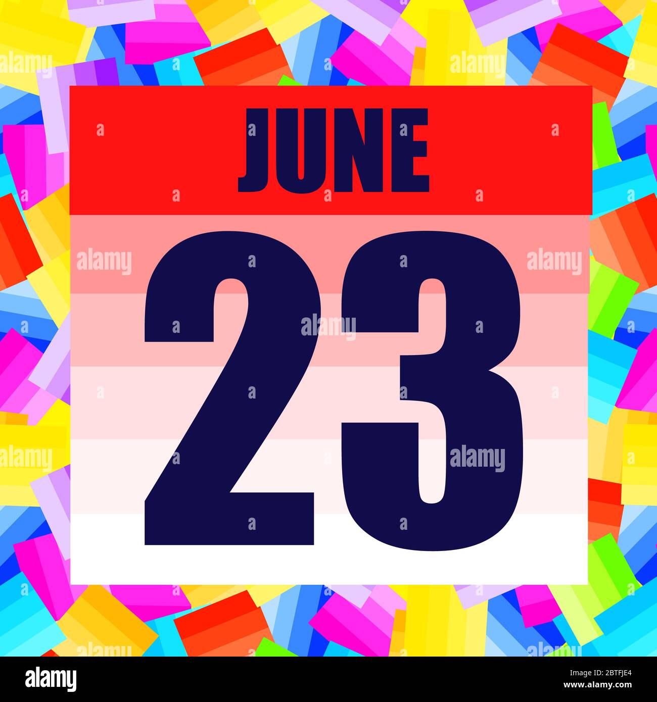 June 23 icon. For planning important day. Banner for holidays and ...