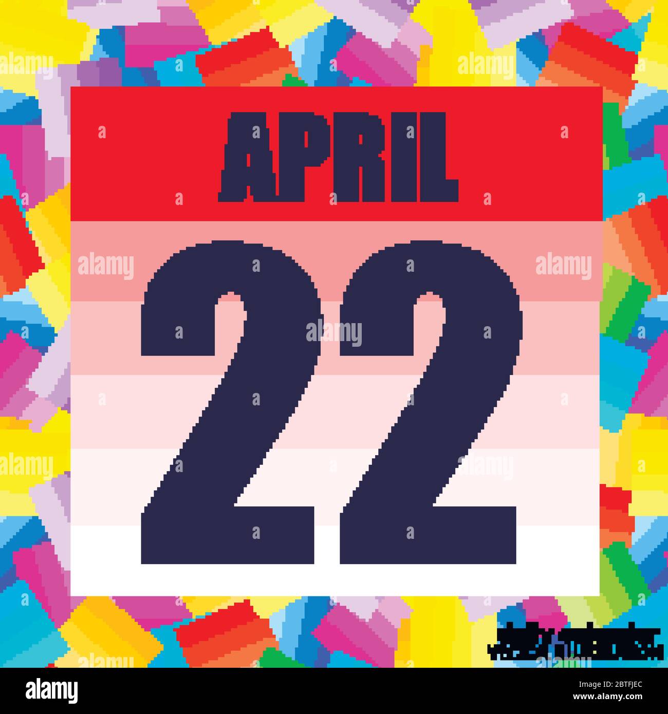 April 22 icon. For planning important day. Banner for holidays and ...