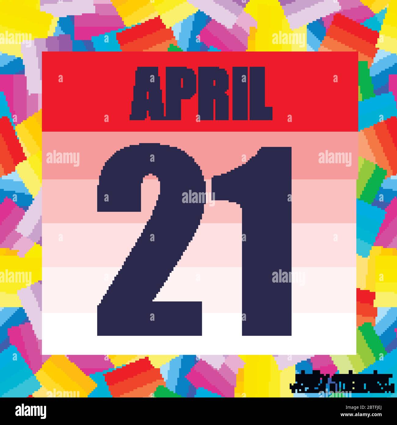 April 21 icon. For planning important day. Banner for holidays and ...