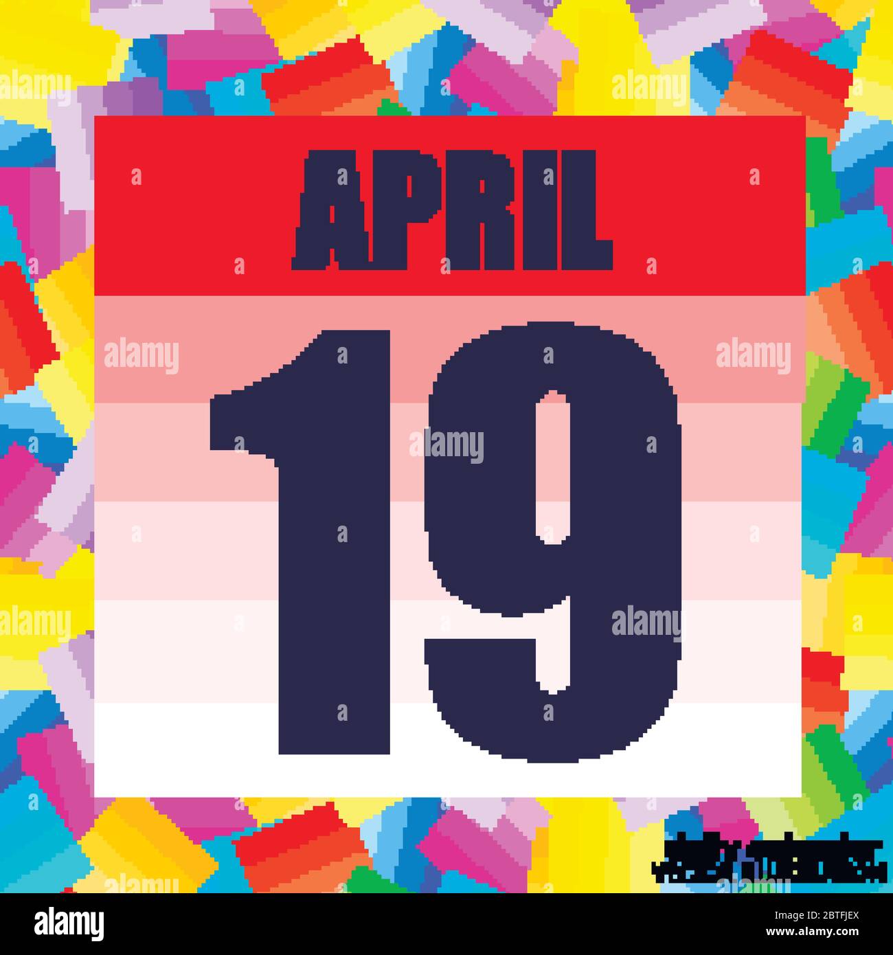 April 19 icon. For planning important day. Banner for holidays and ...